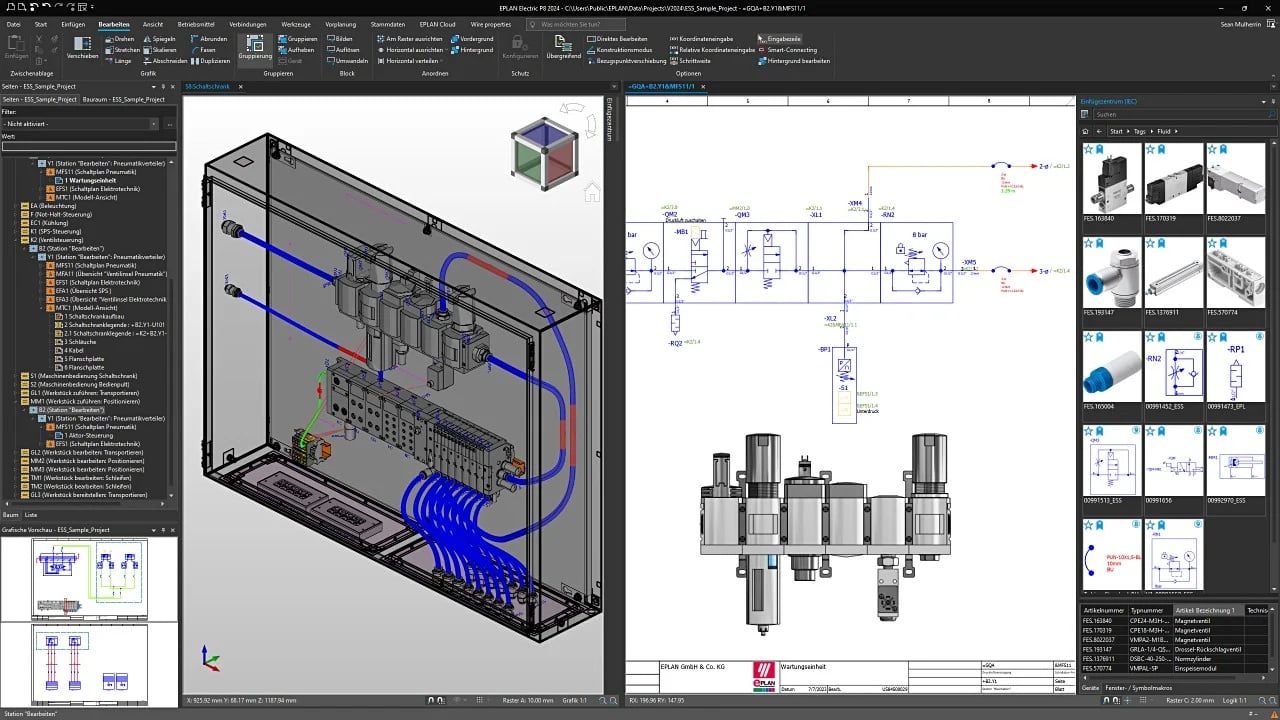 Linhas de vida para a indústria: Sistemas de fluidos com o EPLAN Fluid